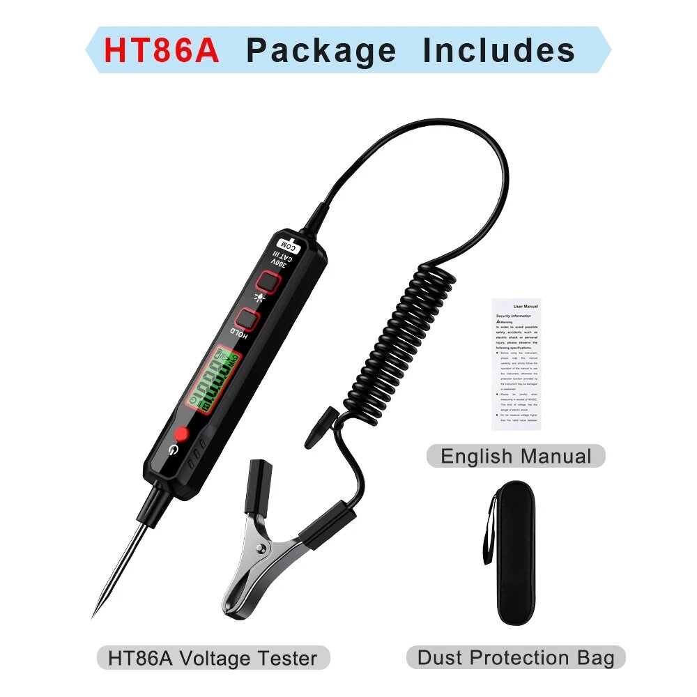 HABOTEST HT86A Цифровой детектор напряжения постоянного тока