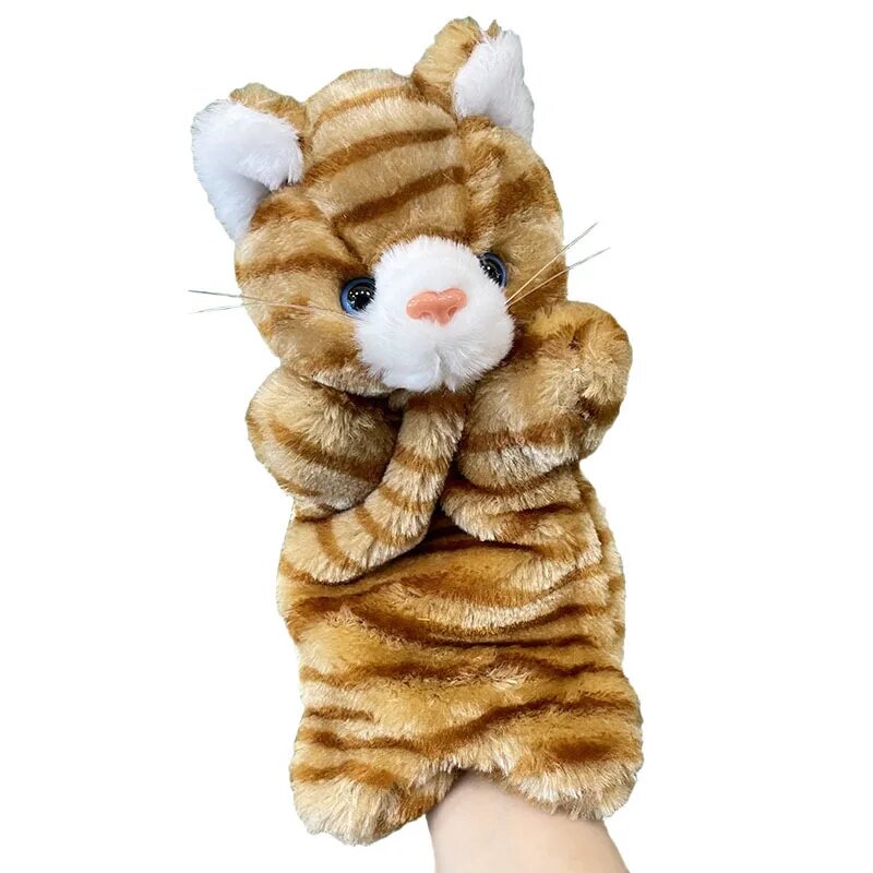 Мягкие куклы-перчатки животные 25 см cat