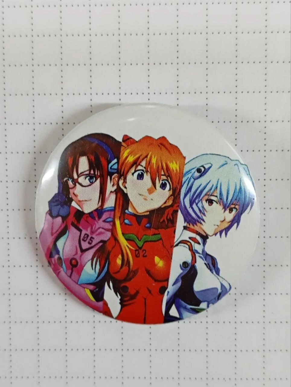 Значок Evangelion: Аска, Рей и Мари