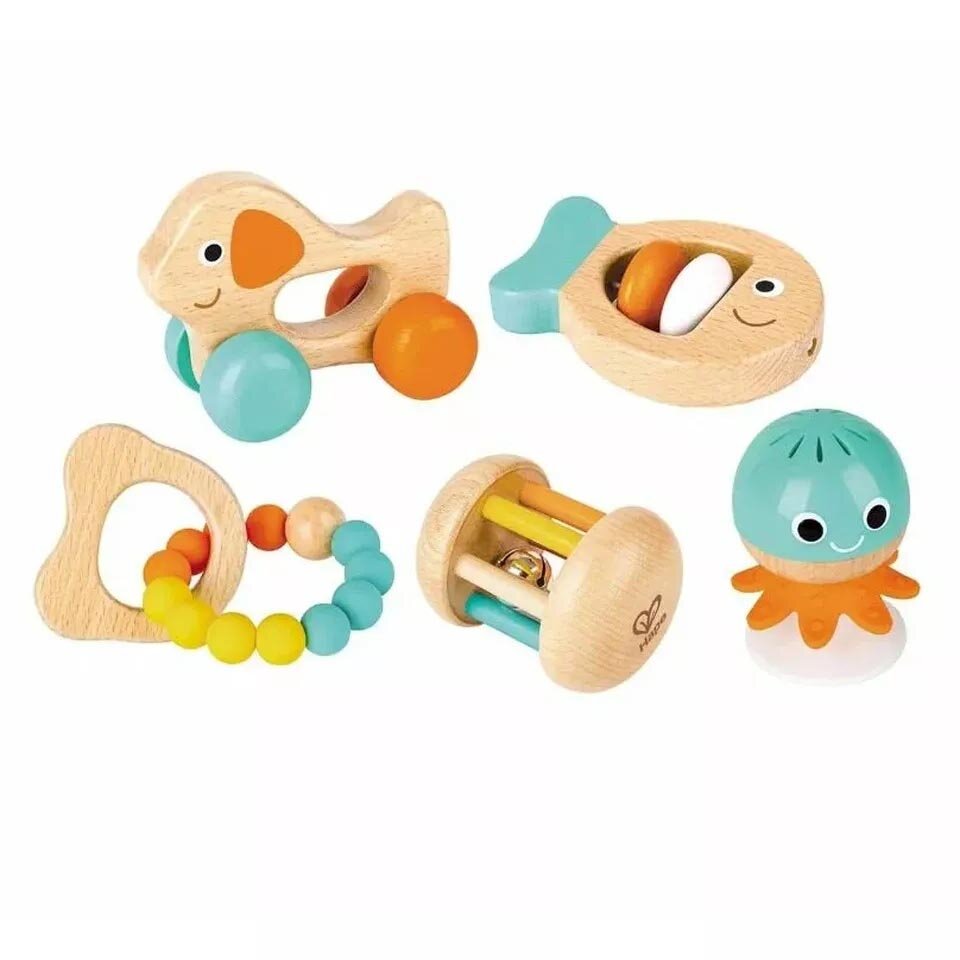 Набор погремушек HAPE "Подарочный"для малышей 5 предметов, E0125_HP