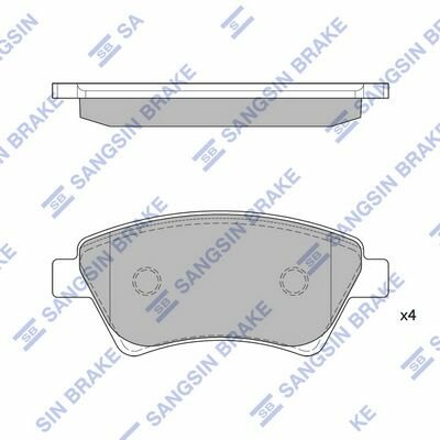 Колодки тормозные дисковые передние Серия: HI-Q RENAULT MEGANE II (BM0/1, CM0/1), RENAULT MEGANE II C