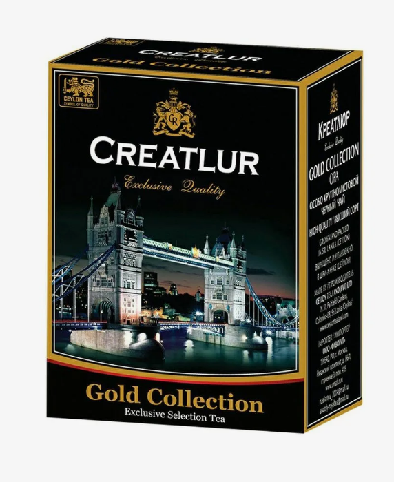 Чай чёрный Creatlur "Gold Collection" с бергамотом, 250 грамм