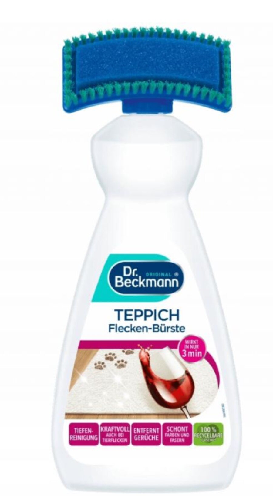 Пятновыводитель для ковров с щеткой Dr. Beckmann, 650 мл, 770 г