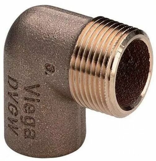 Угольник 90 18-3/4", Viega R4, 94092G, пайка-резьба наружная, бронза