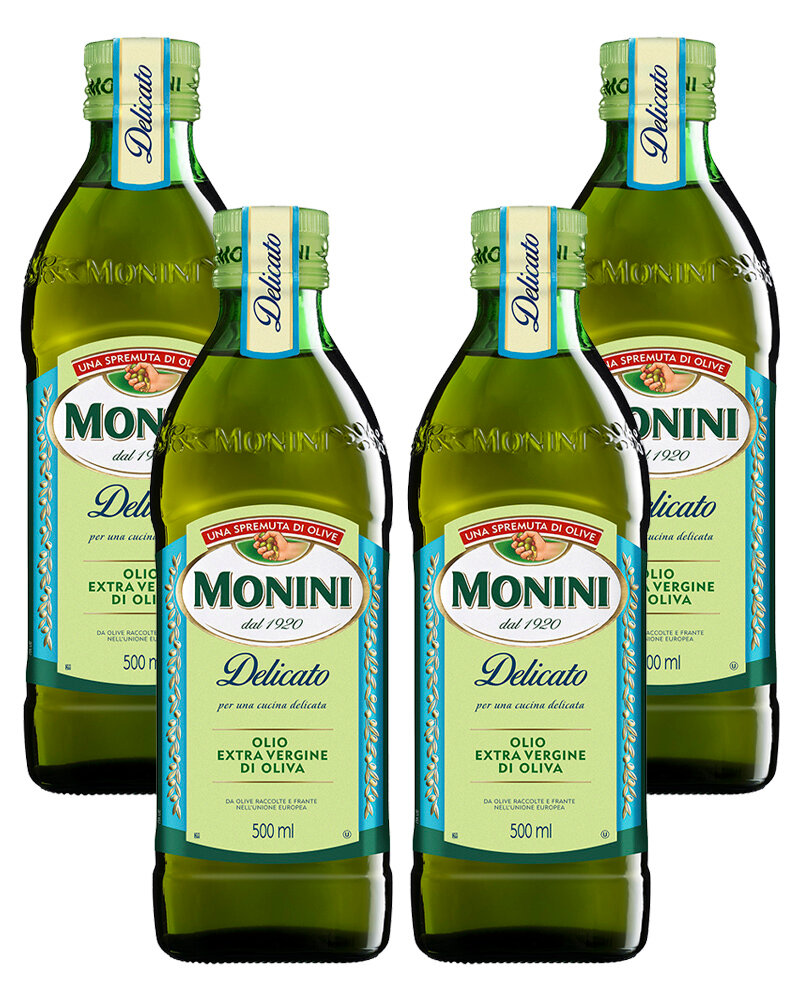 Масло оливковое Monini Экстра Вирджин Деликато 0,5 л. - 4 шт