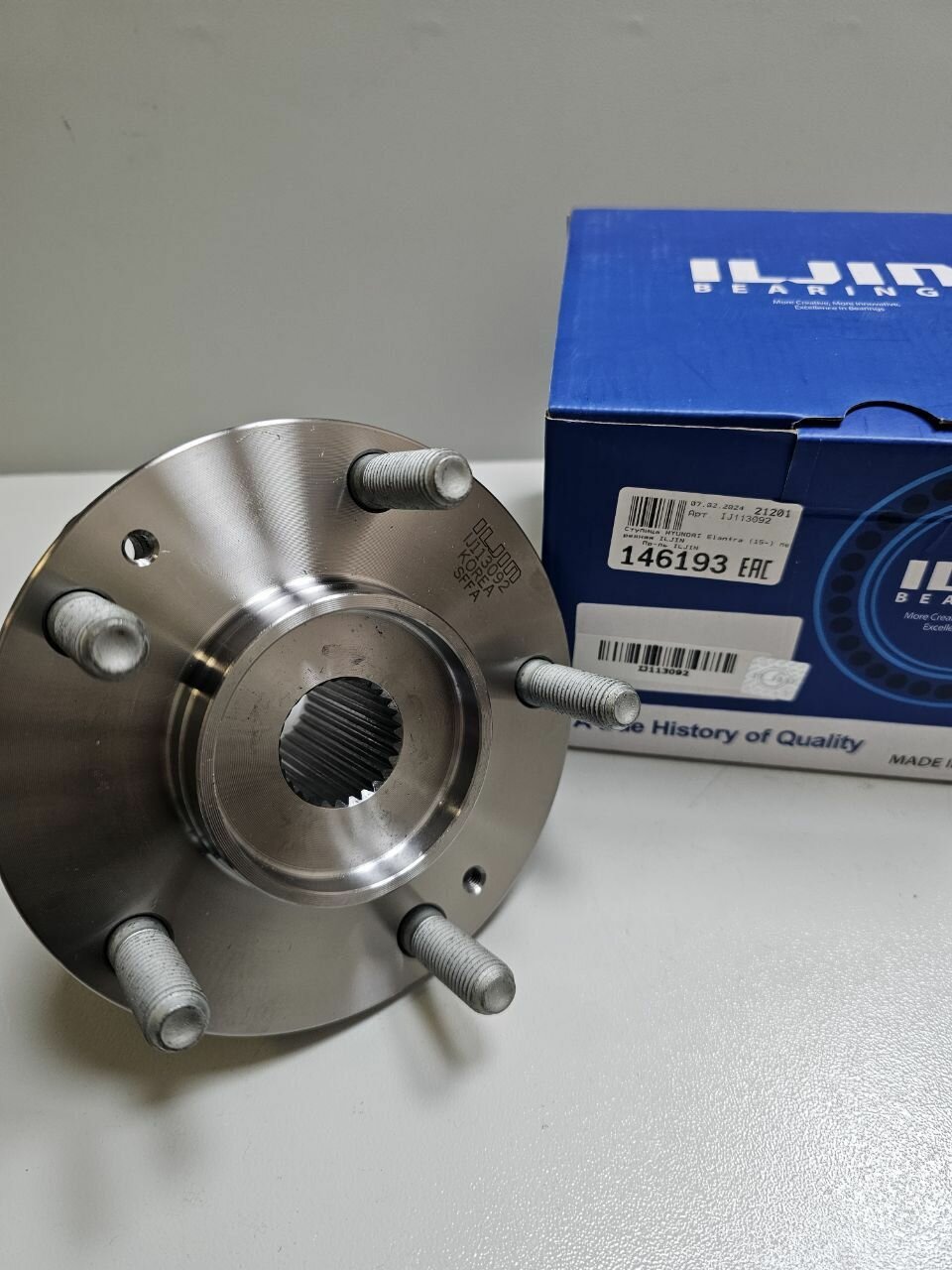 Ступица передняя с подшипником +ABS для Hyundai Elantra 2020-, Kia Cerato 2018- / арт. IJ113092 / бренд ILJIN / OEM 51730M6000