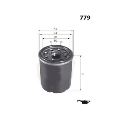 Фильтр масляный для автомобиля Mazda, MECAFILTER ELH4460 (1 шт.)