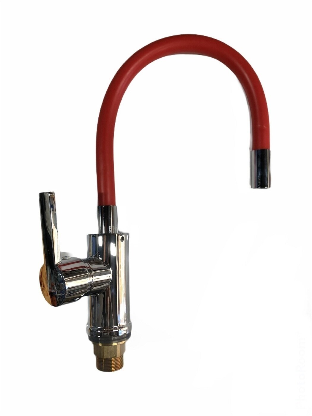 Смеситель с гибким носом (красный)