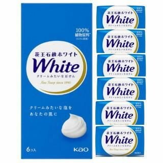 KAO Натуральное увлажняющее туалетное мыло "White" со скваланом (нежный аромат цветочного мыла) 85 г х 6 шт