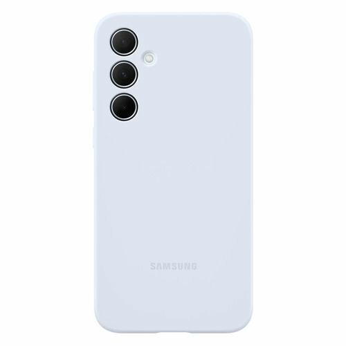 Чехол (клип-кейс) Samsung Silicone Case A35, для Samsung Galaxy A35, светло-голубой [ef-pa356tlegru]