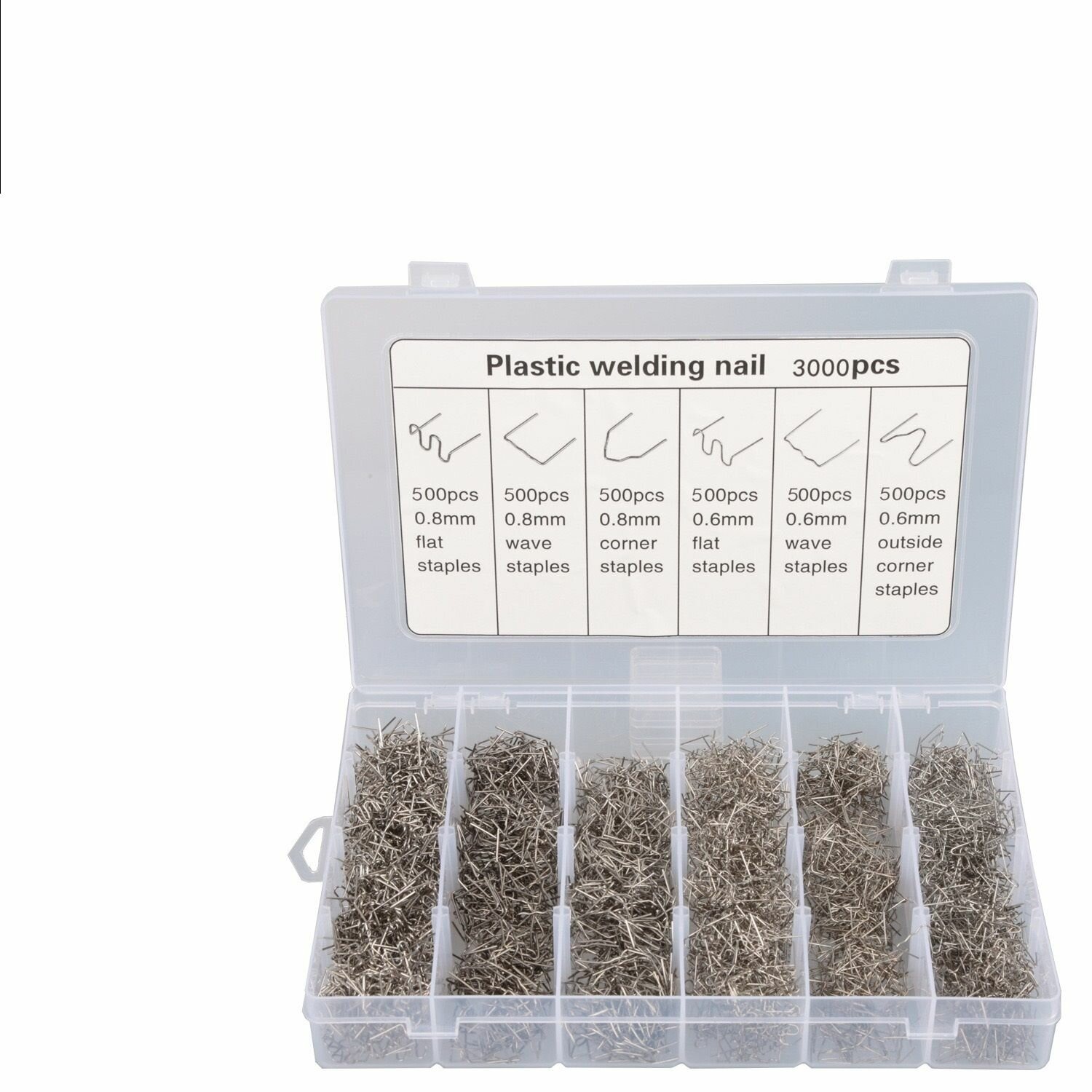 Набор скоб для ремонта бамперов и пластика, 3000 шт