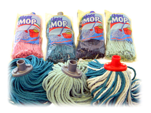 MR BRUSH насадка-МОП веревочная для пола 200 г хлопок цветной для бытовой уборки