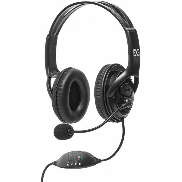 Гарнитура Exegate 960 USB Stereo чёрный, проводная, USB, регулятор громкости