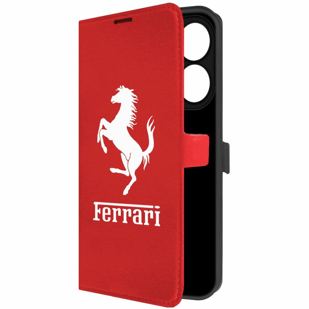 Чехол-книжка Krutoff Eco Book для TECNO Spark 20 Ferrari (Феррари) (красный)