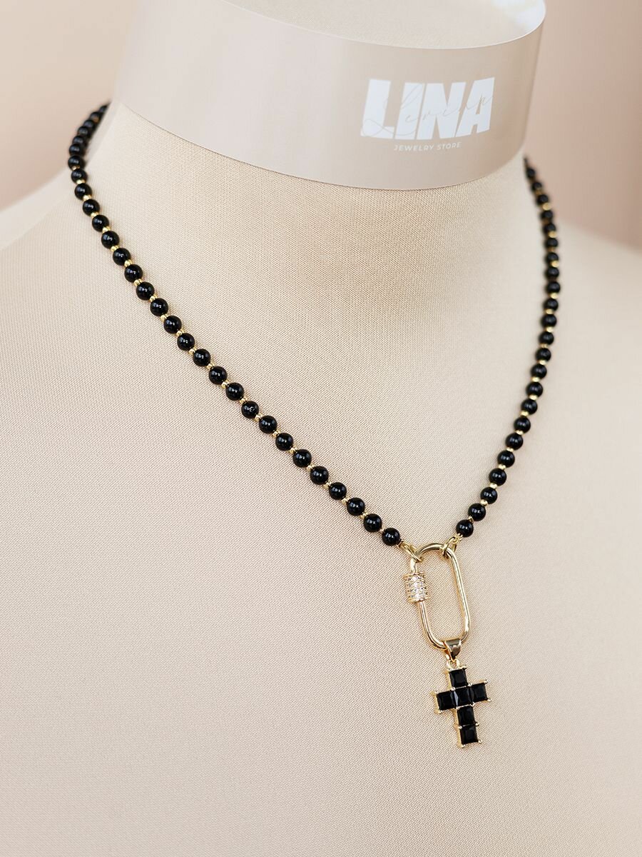 Колье LINA LEVINA, агат, кристалл