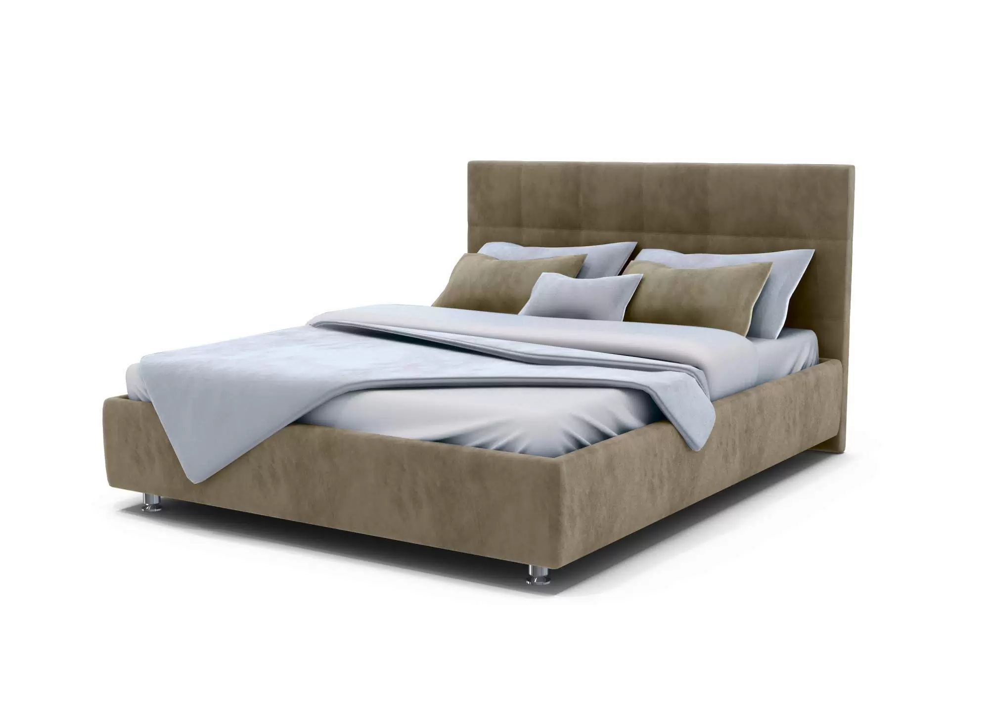 Кровать "Greta", размер 200x160, ткань Casanova, цвет Stone