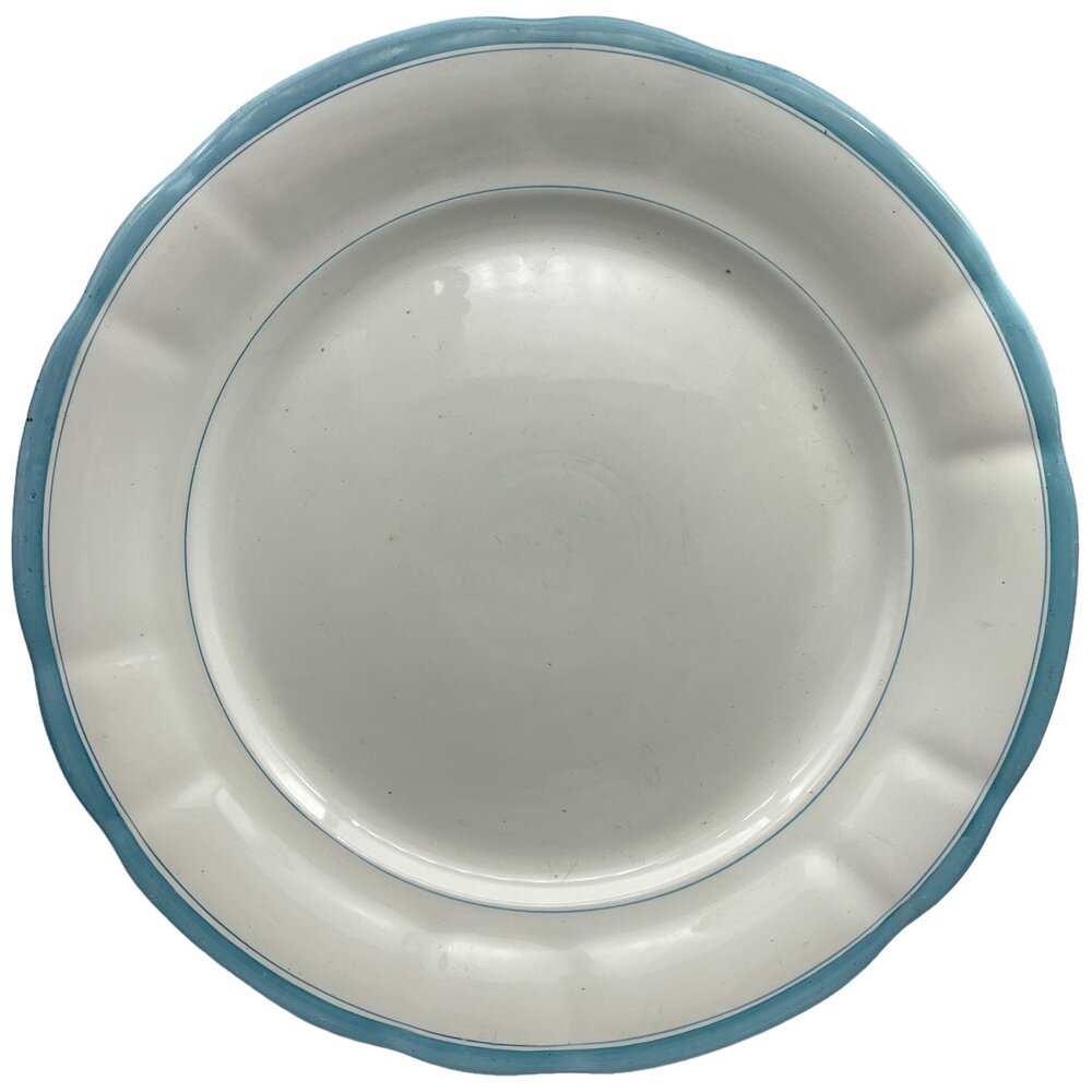 Блюдо "Голубая кайма", 40 см, 1889-1917 гг, Т-во М. С. Кузнецов, Российская Империя