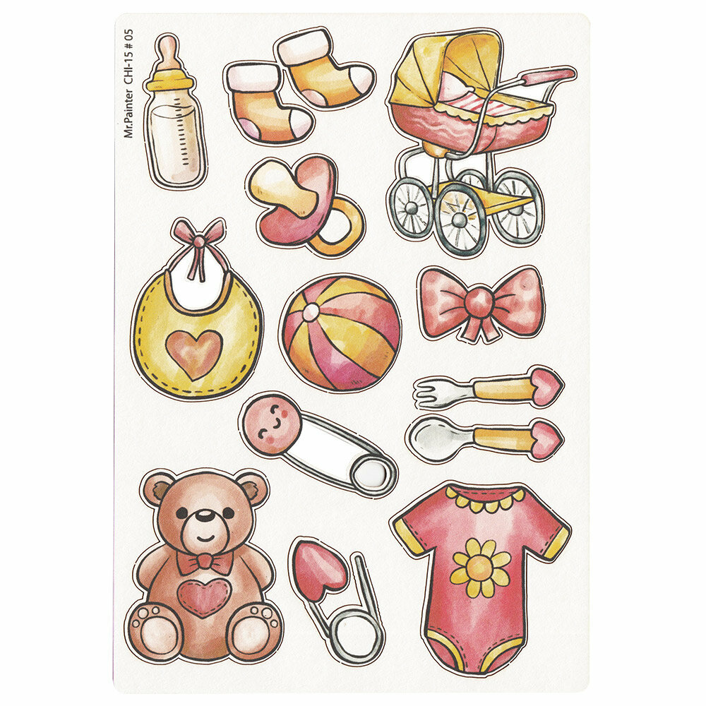 Mr.Painter CHI-15-NK93 Чипборд 11.5 х 16.5 см 05 Детская №2 - декоративная вырубка