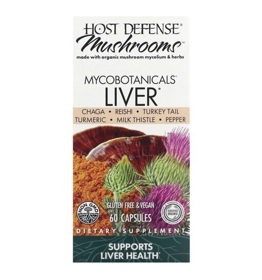 Host Defense MycoBotanicals Liver смесь грибов для печени