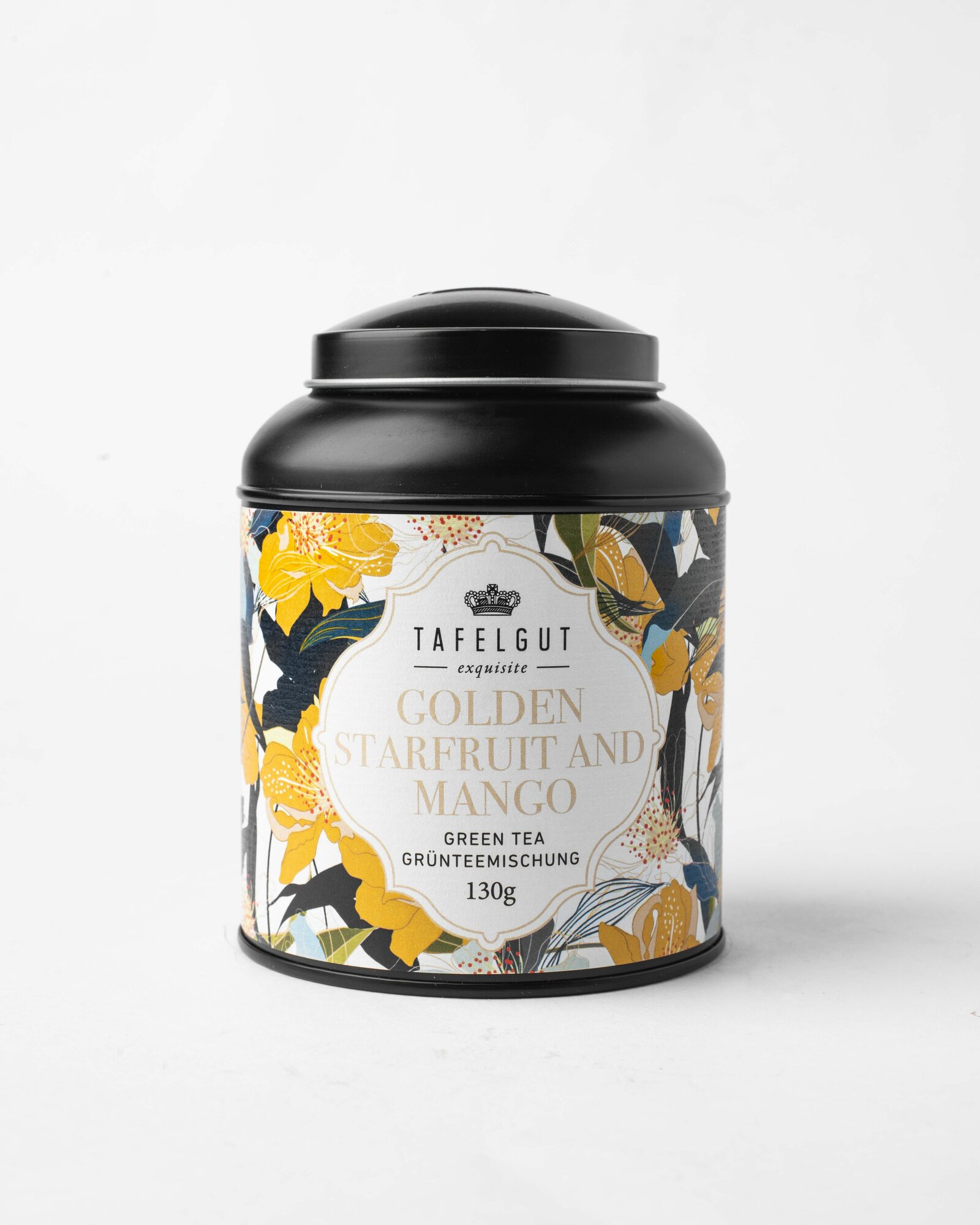 Чай зеленый листовой Golden starfruit and mango в жестяной банке 130 грамм. Весенняя коллекция.