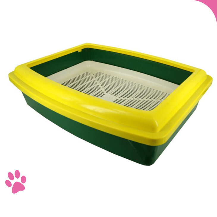 Вака Туалет "глубокий полный комплект" с сеткой и бортиком 41,5*30,5*9,5 см, зеленый