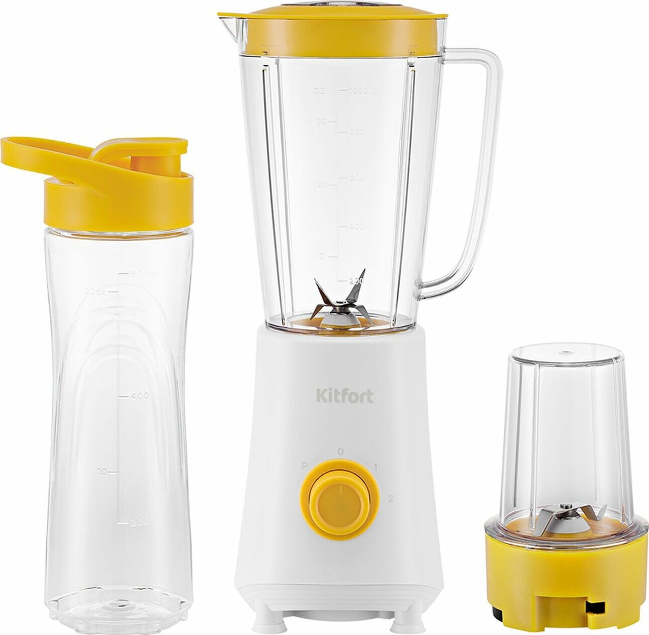 Блендер стационарный Kitfort КТ-3055-2 белый/желтый