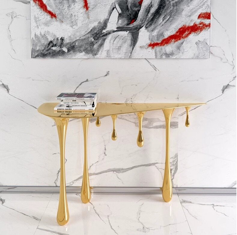 Консоль Goccioline (треугольный, золото гальваника)