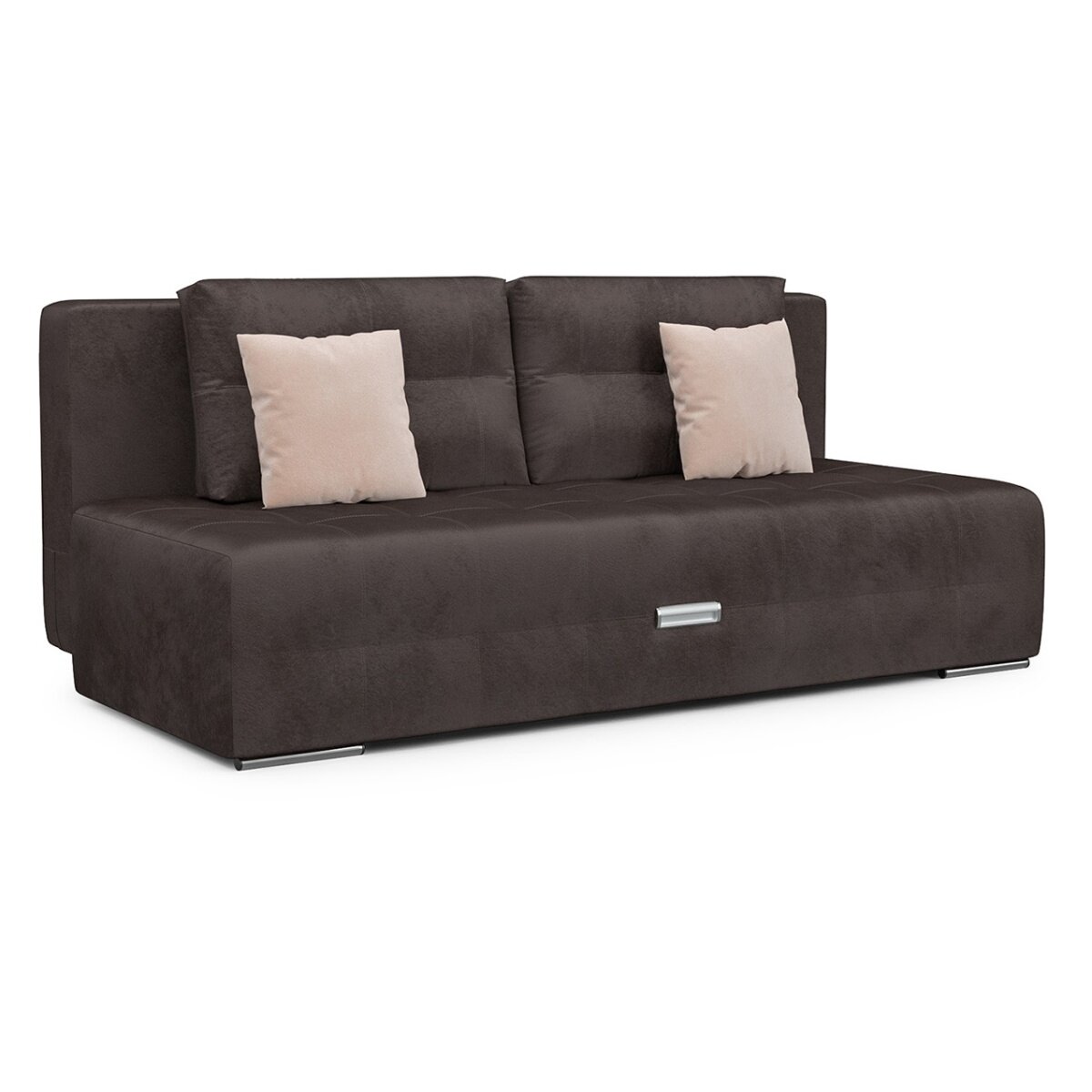 Диван Сток Диванов Мартин Chocolate коричневый, механизм еврокнижка, с ящиком для хранения