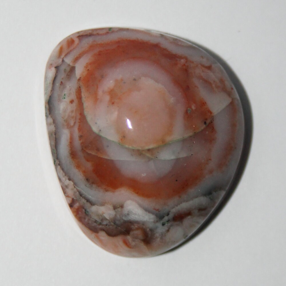 Агат переливт кабошон, натуральный камень, 30х25х5 мм, Урал, "True Stones"