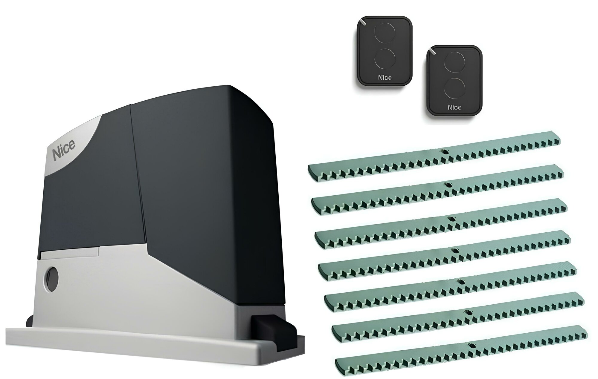 Автоматика для откатных ворот RD400KCE KR7, комплект: привод, 2 пульта, 7 реек