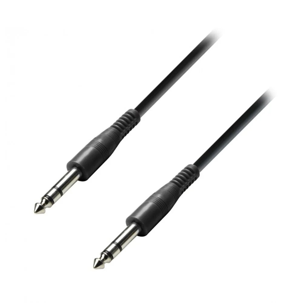 Adam Hall K3BVV0600 black trs (jack) stereo 6.3mm - trs (jack) stereo 6.3mm 0.22 мм2 6m