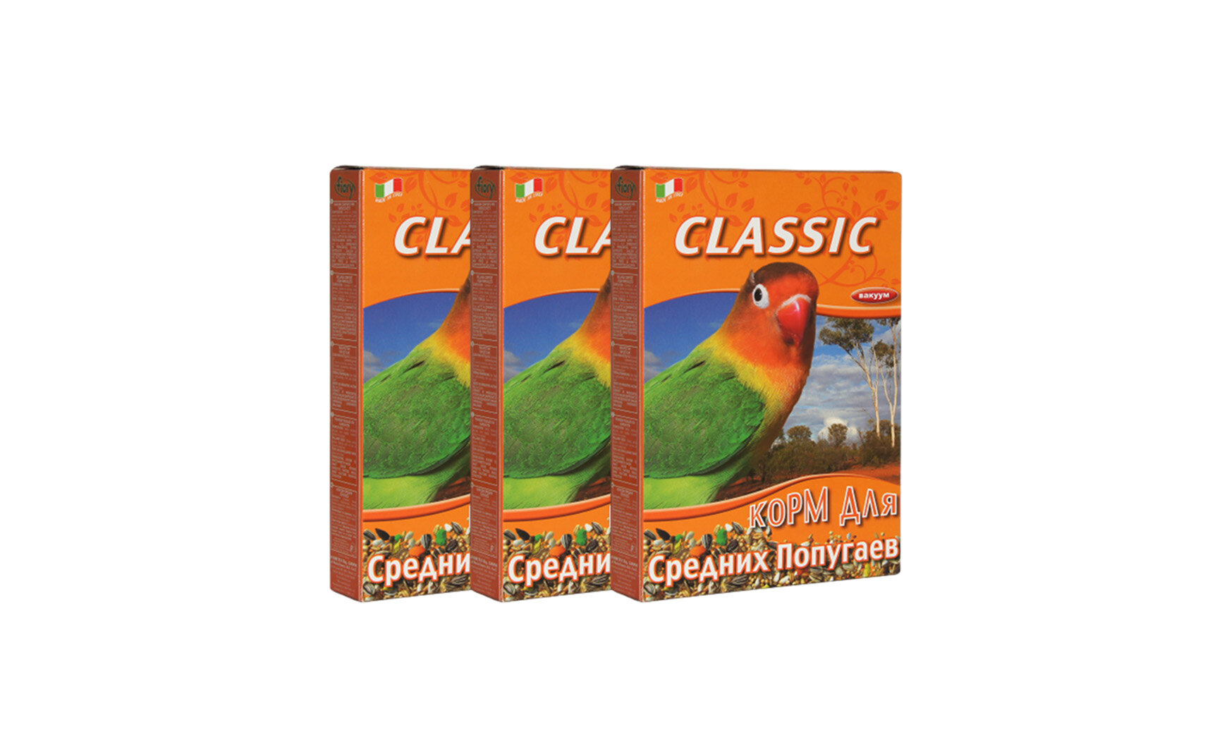 FIORY корм для средних попугаев Classic 650 г х 3 шт.
