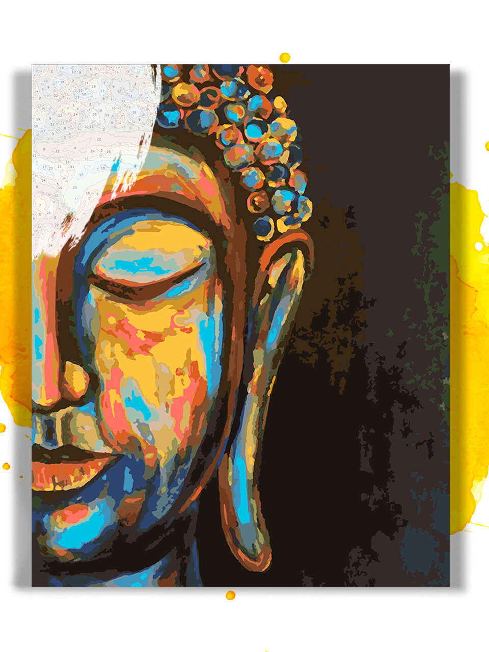 Картина по номерам на холсте Половинка будды, 40 х 50 см