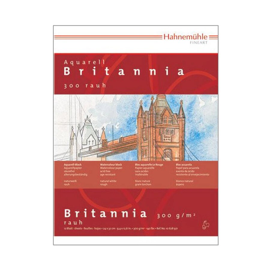 Hahnemuhle Альбом-склейка для акварели "Britannia",12л,24х32см