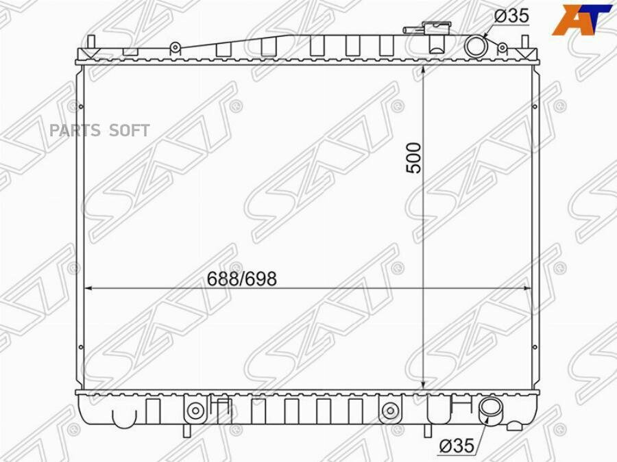 Радиатор Nissan Terrano 95-02 / Infiniti QX4 96-03 SAT NS000R50 | цена за 1 шт