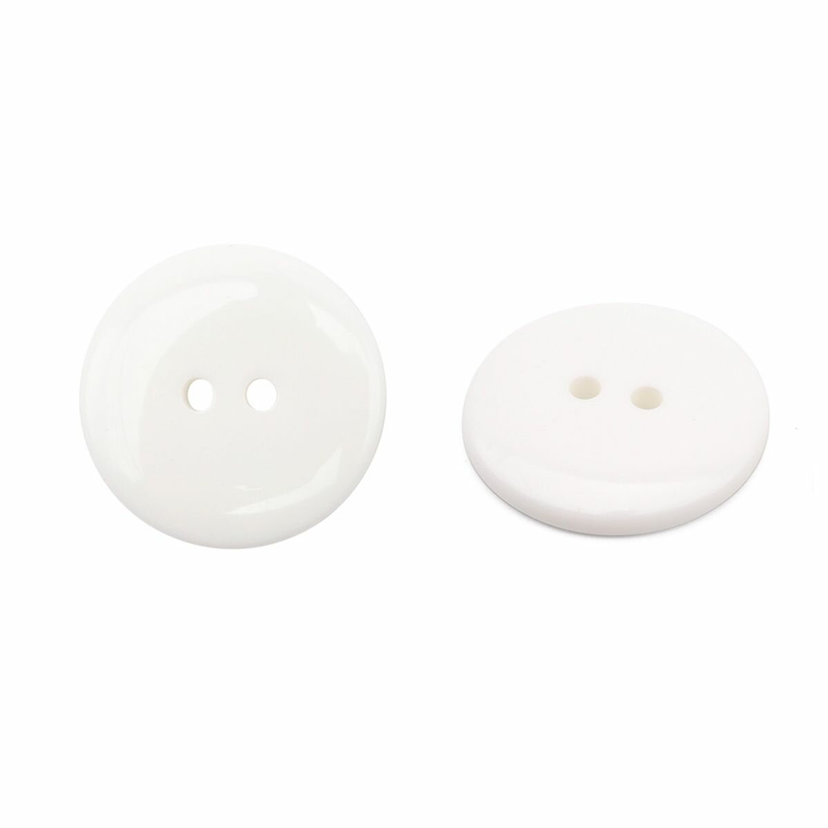 Пуговица супатная 36L (23мм) 2 прокола, пластик (s.white (белый глянец)). 6шт/упак