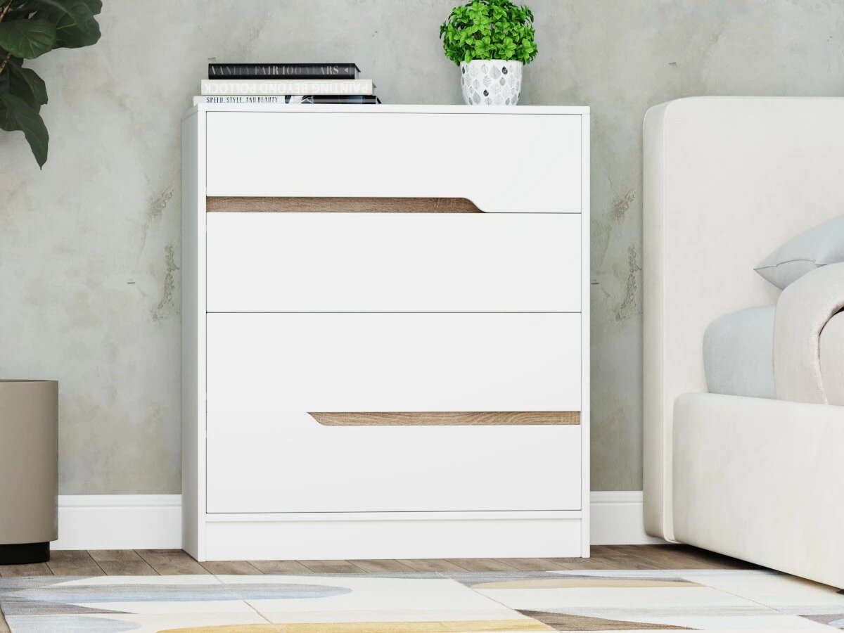Комод Бонди-1 Белый для одежды 80*92*50