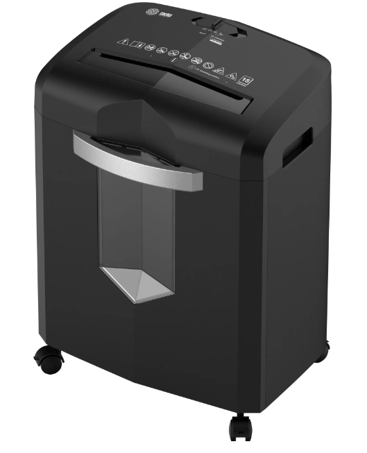 Шредер Cactus CS-SH-15-20-4X35 (секр. P-4)/перекрестный/15лист./20лтр./скрепки/скобы/пл. карты/CD