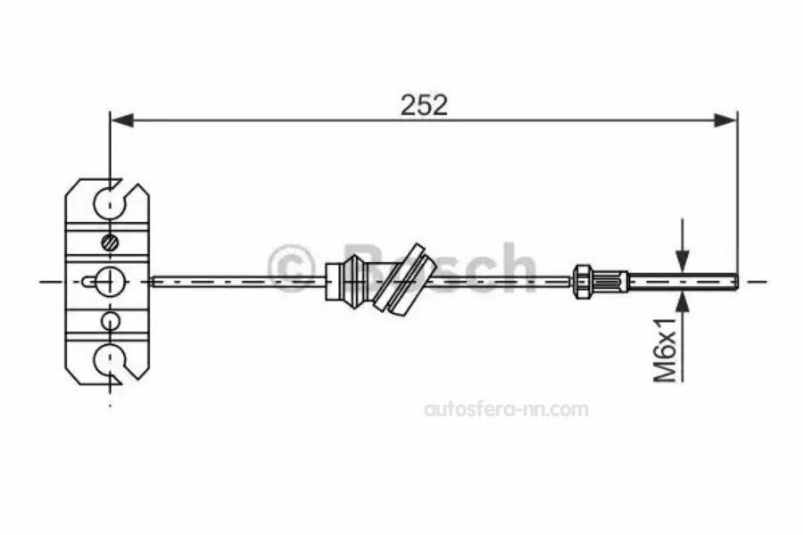 BOSCH 1987477503 трос тормозной