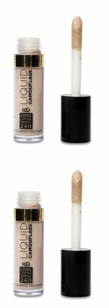 Eveline Cosmetics Консилер для лица Liguid Camouflage, тон 05 Porcelain, 5 мл, 2 шт.