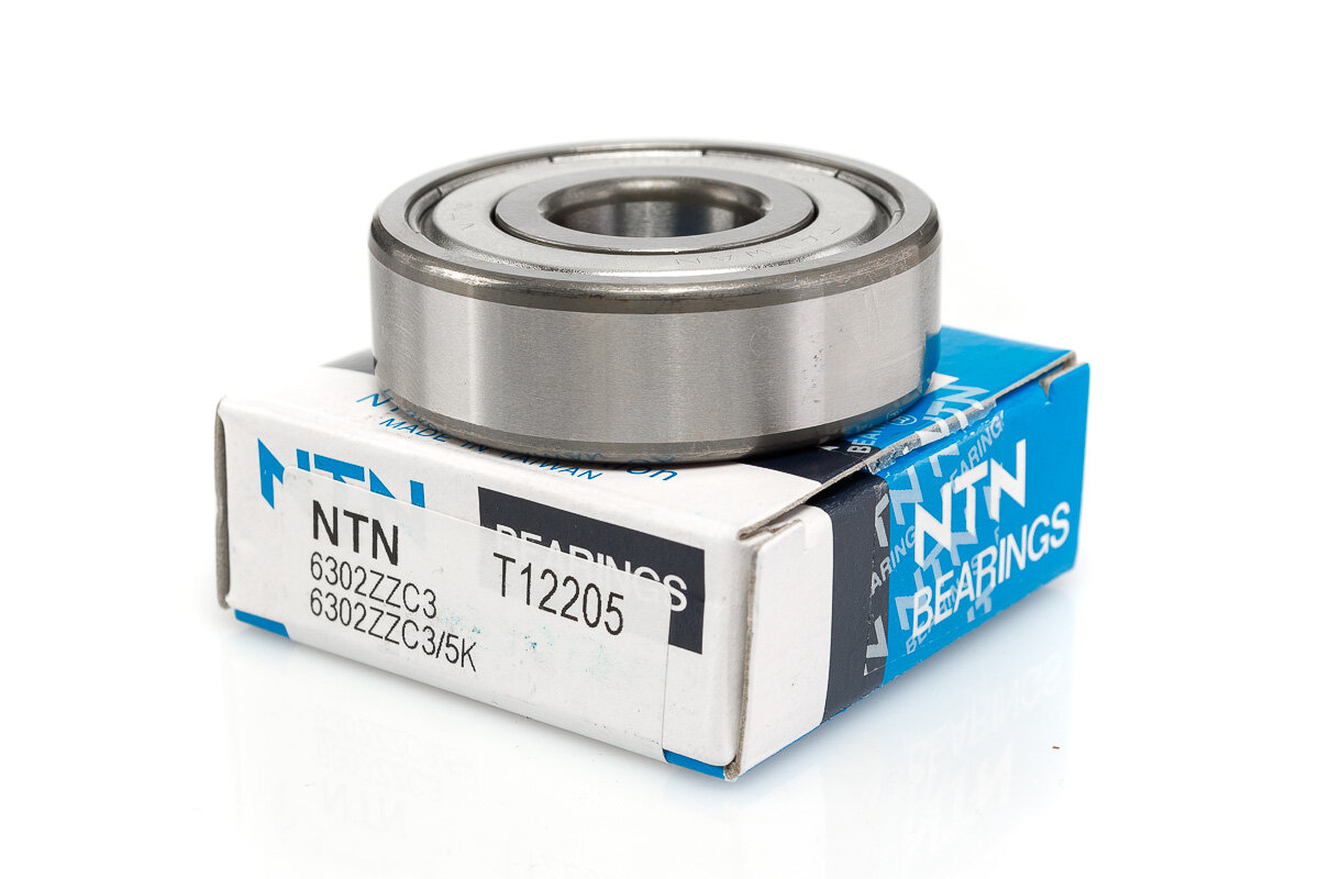Подшипник 6302 ZZC3/5K (T) NTN открытый, шариковый, радиальный, широкая область применения. С тепловым зазором , закрыт металлическими крышками .