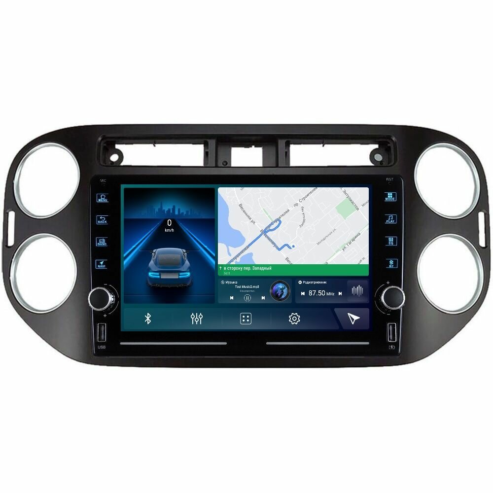 Магнитола R320 Volkswagen Tiguan 2011-2016 с Android 13, 4/64Gb память, 8 ядерный процессор, Carplay, DSP, 4G модем (Sim)