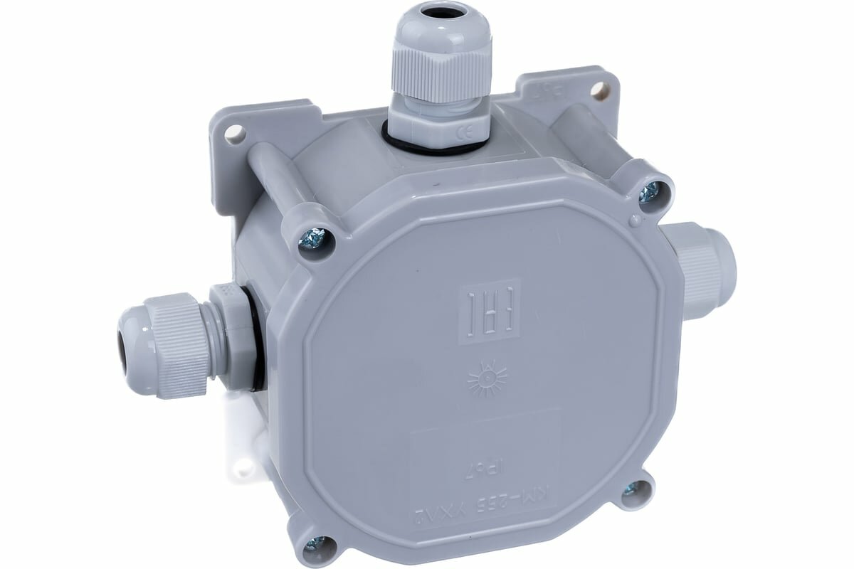 BYLECTRICA Коробка монтажная при открытой разводке 3 ввода IP67, КМ-255