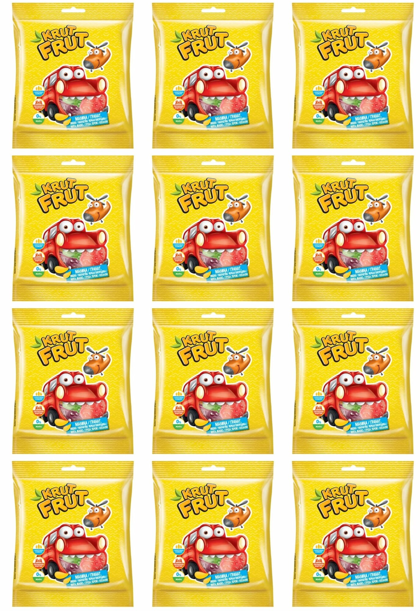 КрутФрут Мармелад Машинки,70 г,12 шт