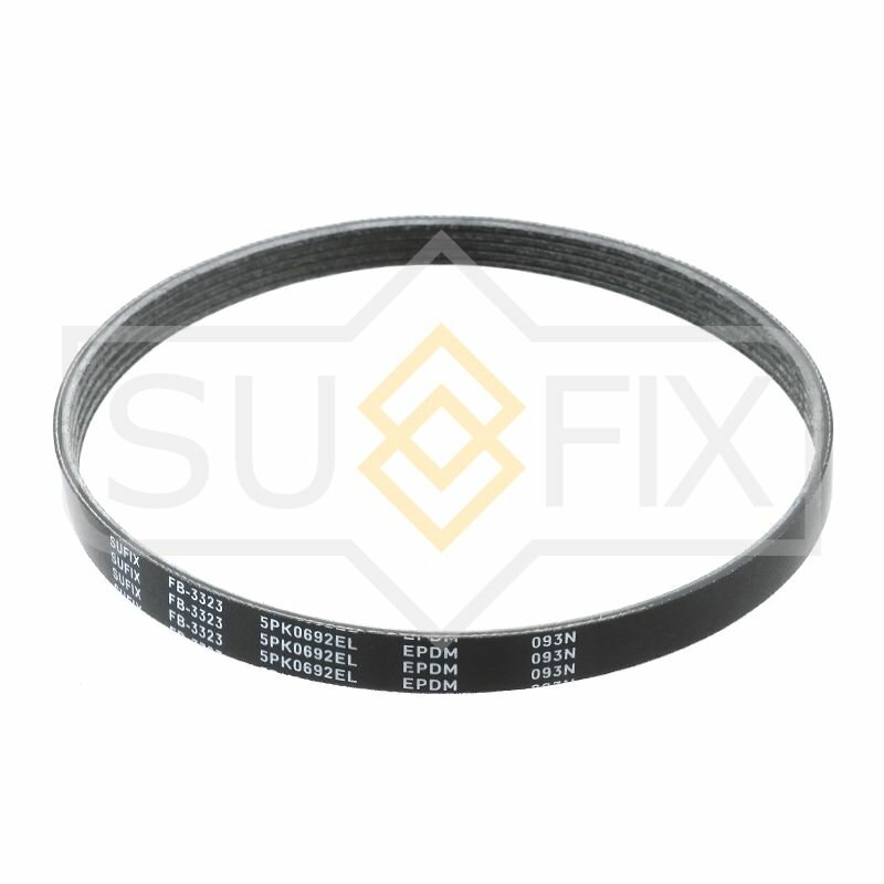 SUFIX Ремень поликлиновой эластичный FORD Fiesta 1.25-1.6 02>/ Fusion 1.25-1.6 02>/ Mondeo 1.6T 07>, MAZDA 2 1.25-1.6 03>/ 3 2.0 04>/ 5 1.8-2.0 05>