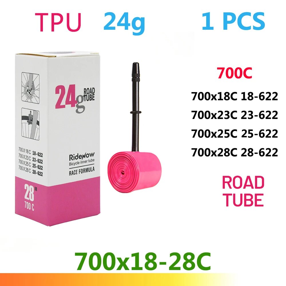 RideNow TPU камера для велосипеда 700C 24g 700x18-28C 1pc, 65mm