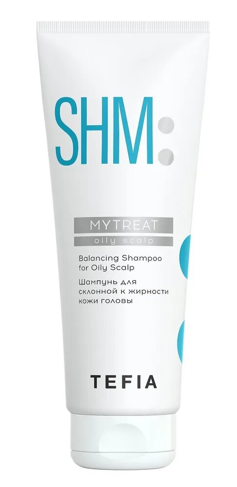 Tefia. Шампунь для склонной к жирности кожи головы профессиональный Balancing Shampoo for Oily Scalp MYTREAT 250 мл