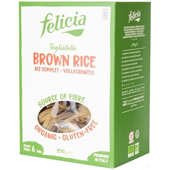 Макаронные изделия Felicia Тальятелле в гнездах без глютена из бурого риса BIO 250г