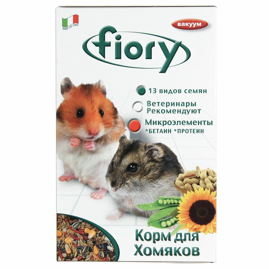 Корм для хомяков Fiory "Criceti", повышение энергии и иммунитета, для взрослых, 443 г