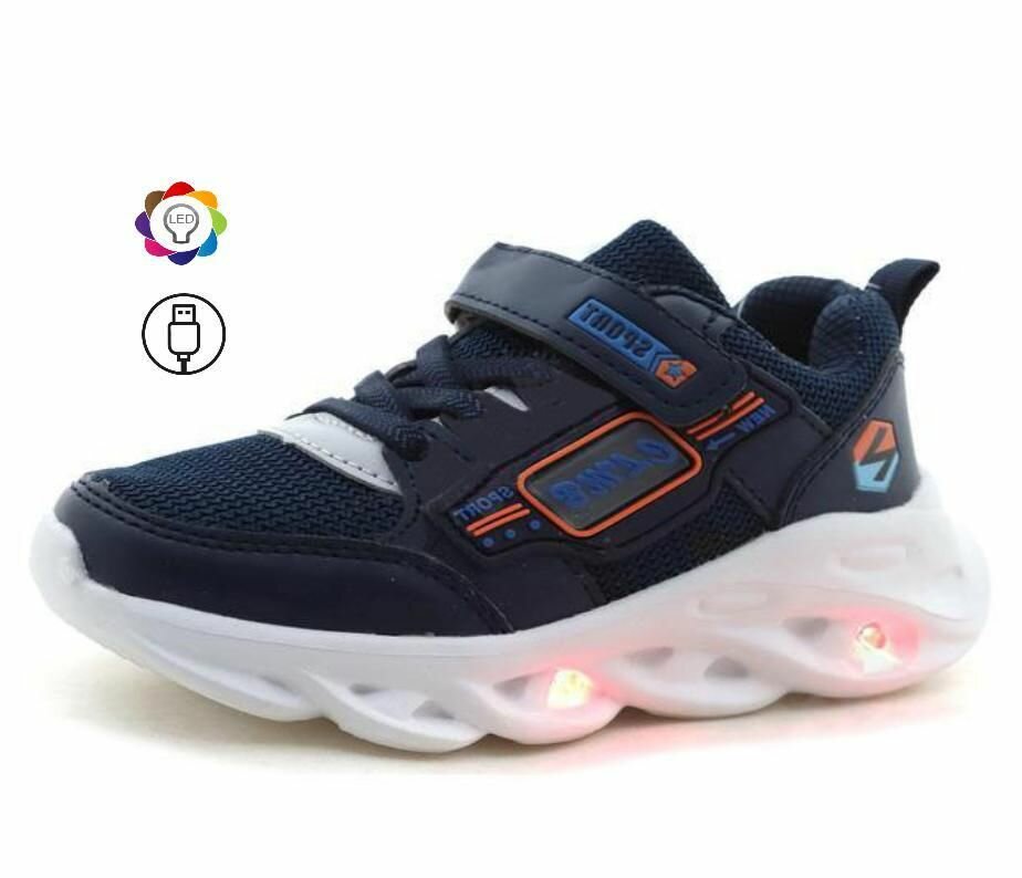 Кроссовки Кроссовки для мальчика Микаса, Арт. WM0265-2-1, цвет: синий. Размер 29